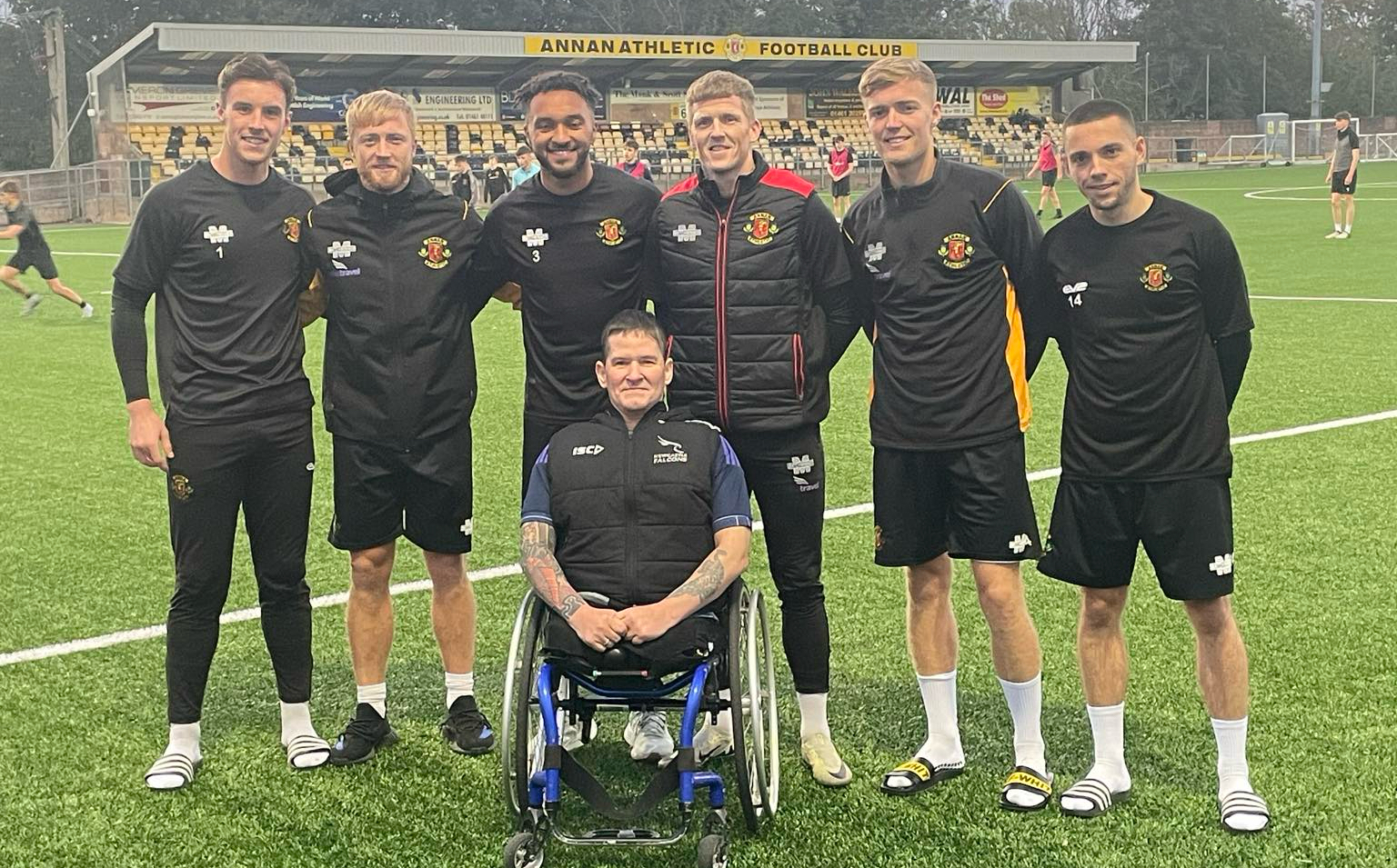 Club Welcomes Charity Fundraiser Steven Jack to Galabank - Annan Athletic FC